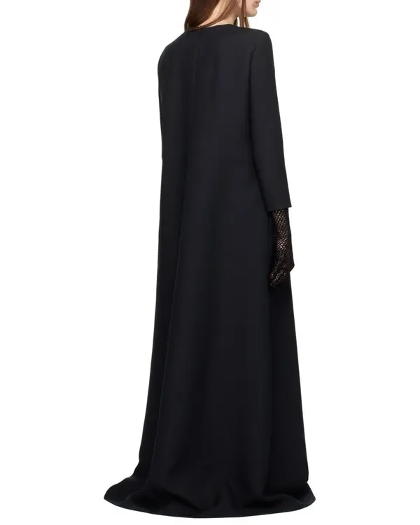 THE ROW Long-sleeved Wool Silk Blend Maxi Dress