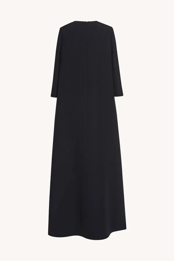 THE ROW Long-sleeved Wool Silk Blend Maxi Dress