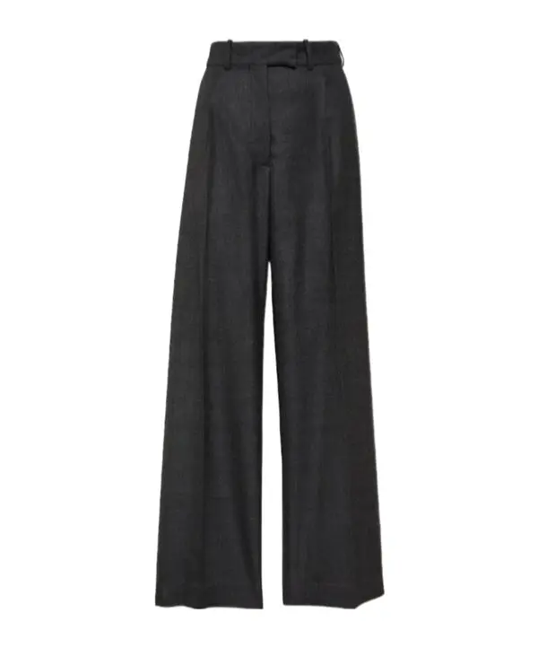 THE ROW Pleat-front Wide-leg Trousers - Gray