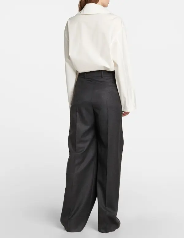 THE ROW Pleat-front Wide-leg Trousers