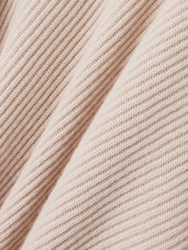 Brunello Cucinelli Long Sleeve V-neck Ribbed Sweater