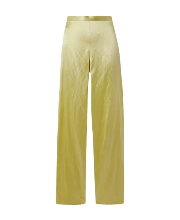 THE ROW Rogina Metallic Pleated Wide-leg Pants