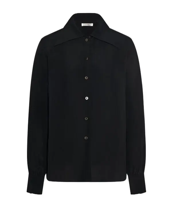 THE ROW Oversized Pointed Collar Button-down Shirt - Black