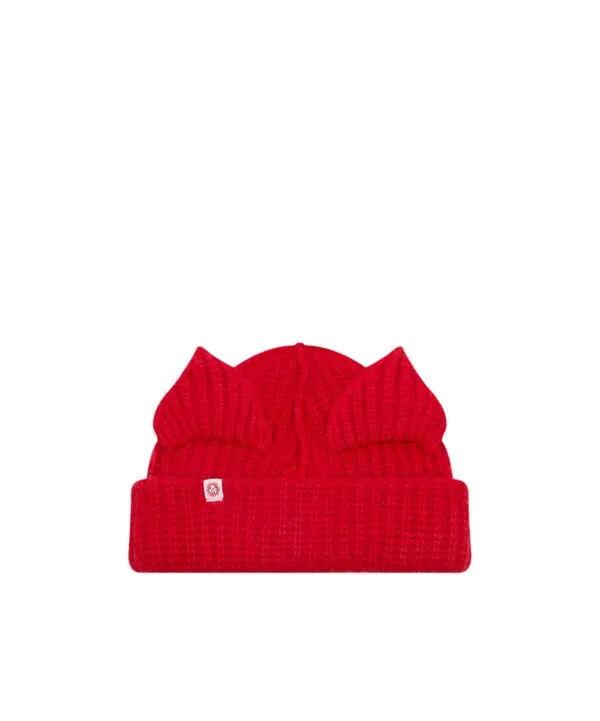 CHARLES JEFFRREY LOVERBOY Chunky Ears Beanie Hat - Red