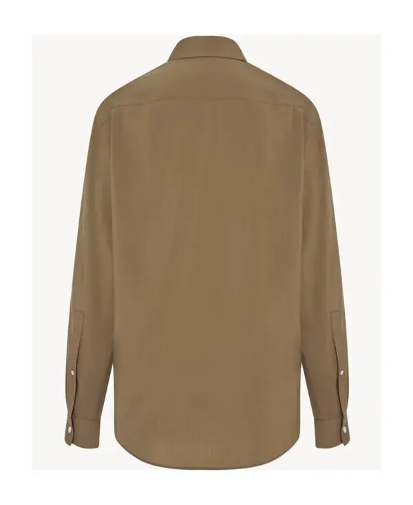 THE ROW Classic Virgin Wool Button-down Shirt