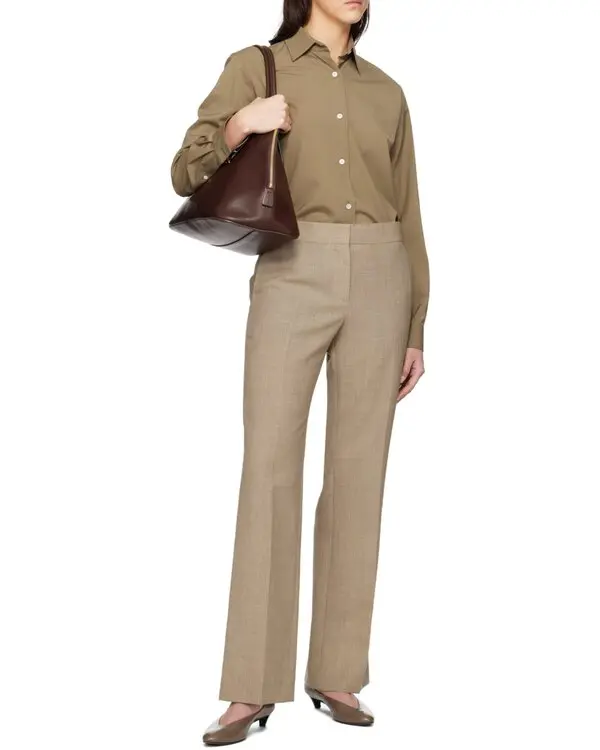 THE ROW Classic Virgin Wool Button-down Shirt