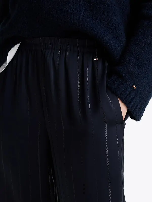 Tommy Hilfiger Loose Fit Metallic Striped Pants