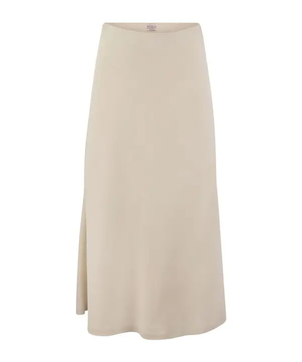 Brunello Cucinelli High-waisted Flared Maxi Skirt - Ivory