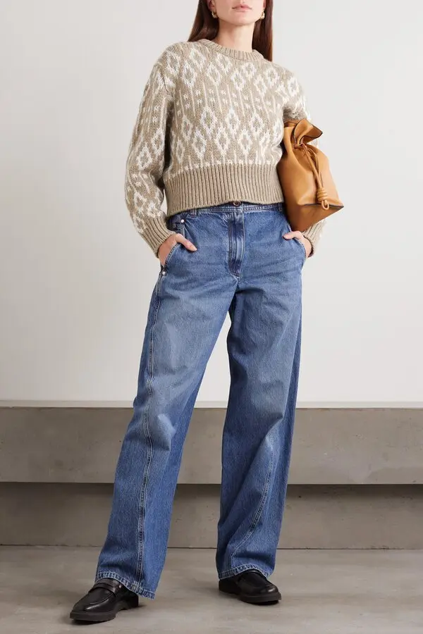 Brunello Cucinelli Jacquard Motif Knitted Jumper With Sequin Details