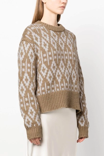 Brunello Cucinelli Jacquard Motif Knitted Jumper With Sequin Details