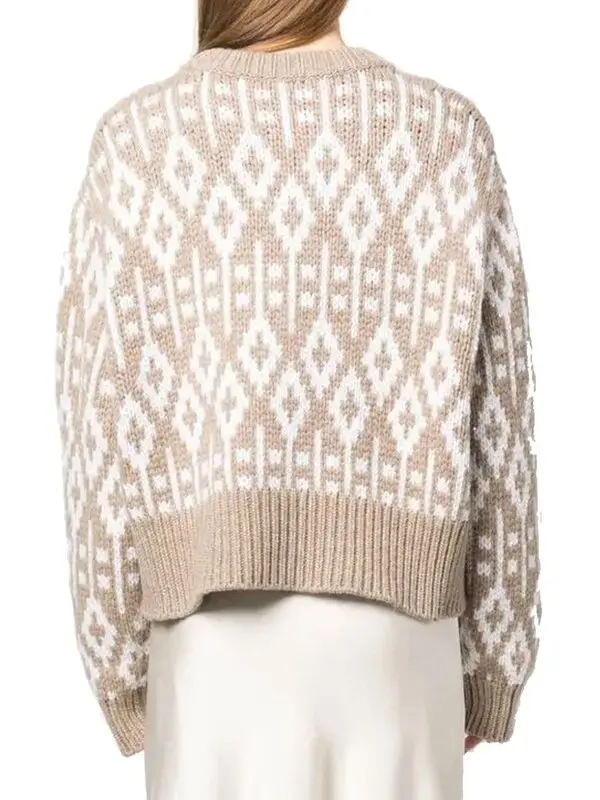 Brunello Cucinelli Jacquard Motif Knitted Jumper With Sequin Details