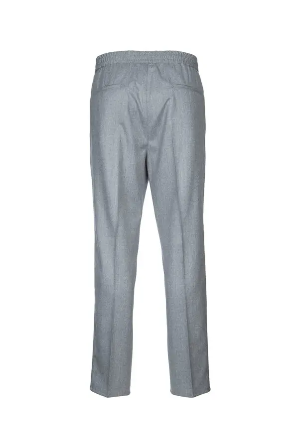 Brunello Cucinelli Pleated Tapered Leg Trousers - Grey