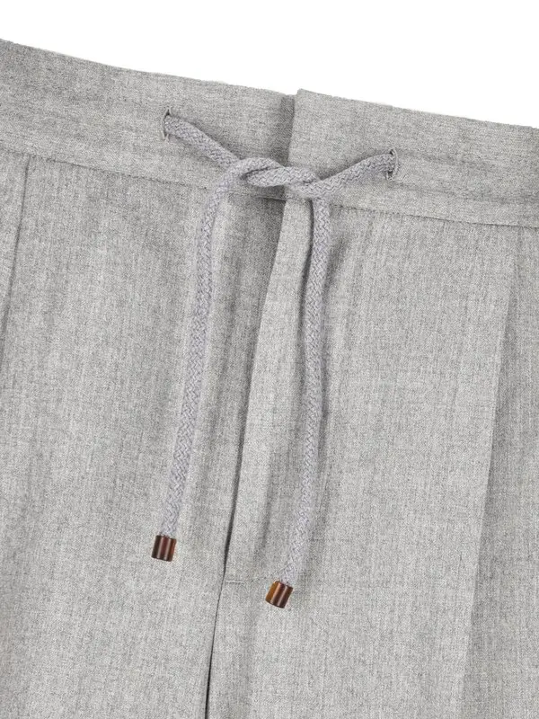 Brunello Cucinelli Pleated Tapered Leg Trousers - Grey