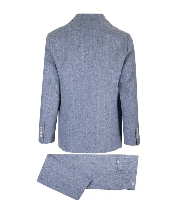 Brunello Cucinelli Single-breasted Pinstriped Suit
