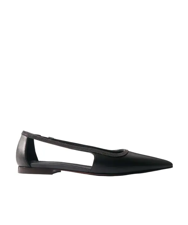 Brunello Cucinelli Monili Cut-out Pointed Flats