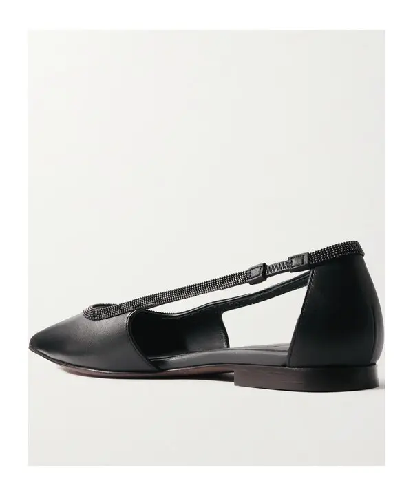 Brunello Cucinelli Monili Cut-out Pointed Flats
