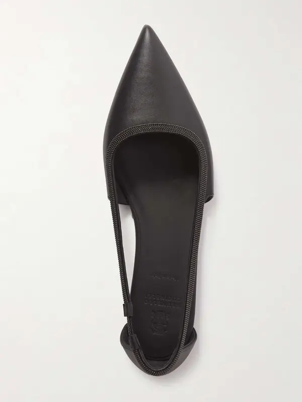 Brunello Cucinelli Monili Cut-out Pointed Flats