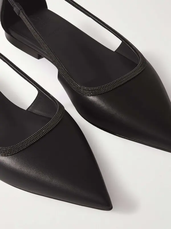 Brunello Cucinelli Monili Cut-out Pointed Flats