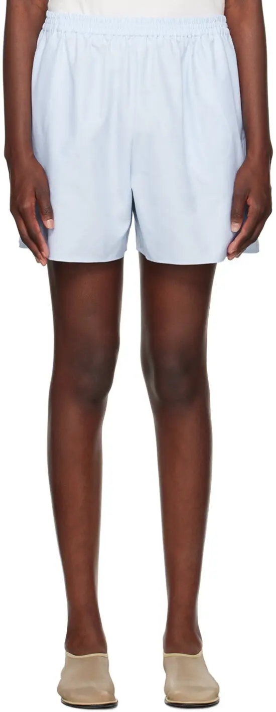 THE ROW Loose Waist Shorts - Sky-blue