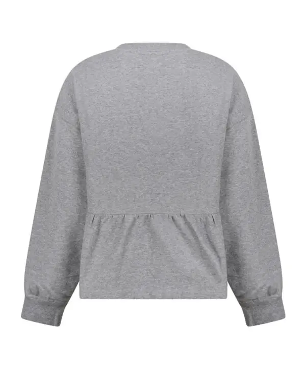 GANNI Peplum Hem Crewneck Sweatshirt