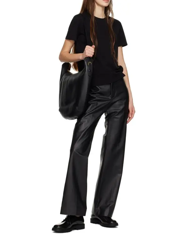 THE ROW Straight Leather Casual Pants