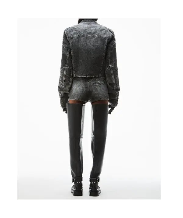 Alexander Wang Crystal Pressed Motorcycle Jacket