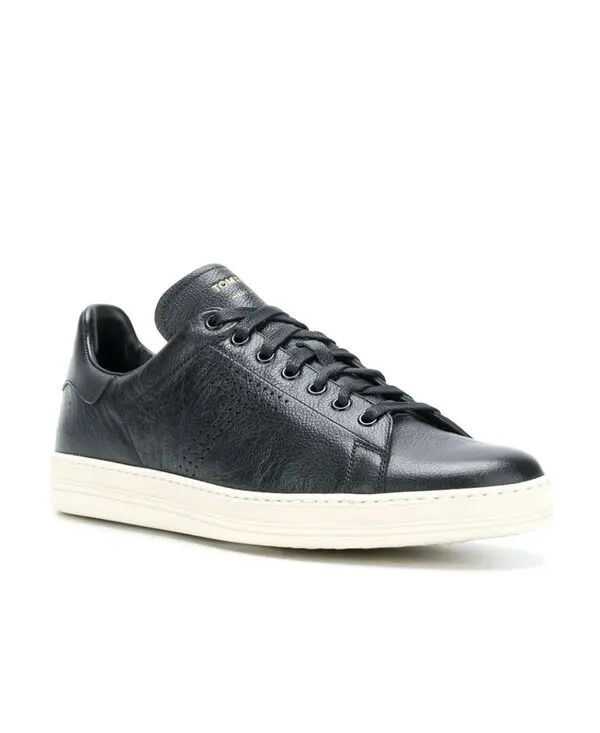 TOM FORD T-shaped Casual Lace-up Sneakers - Black