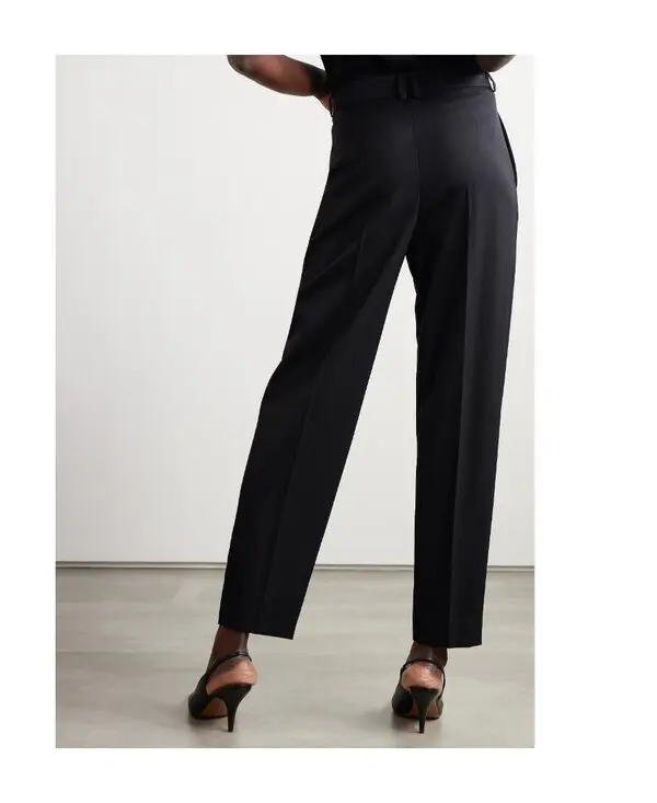 THE ROW Corby Pleated Wool Tailored Trousers