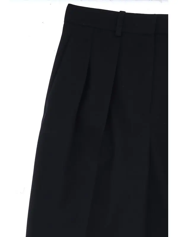 THE ROW Corby Pleated Wool Tailored Trousers