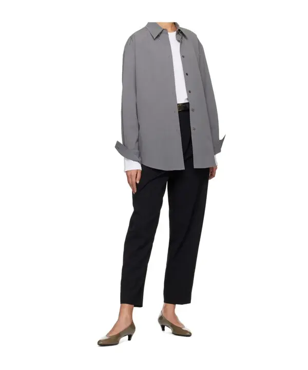 THE ROW Corby Pleated Wool Tailored Trousers