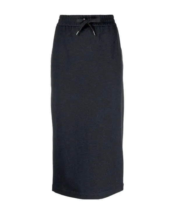 Brunello Cucinelli Drawstring Midi Skirt