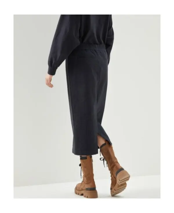 Brunello Cucinelli Drawstring Midi Skirt