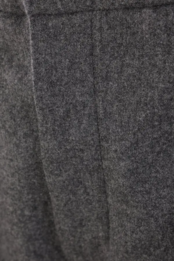 Brunello Cucinelli Pressed Crease Tapered Leg Trousers - Gray