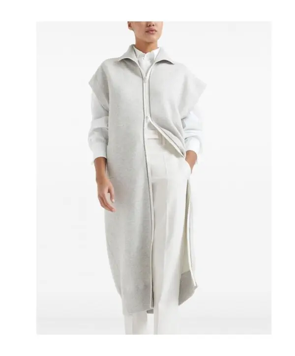 Brunello Cucinelli Monile Zipped Knitted Vest
