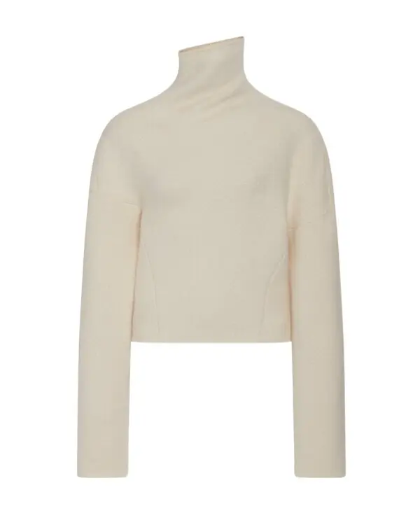THE ROW High-neck Knitted Jumper With Asymmetrical Detail