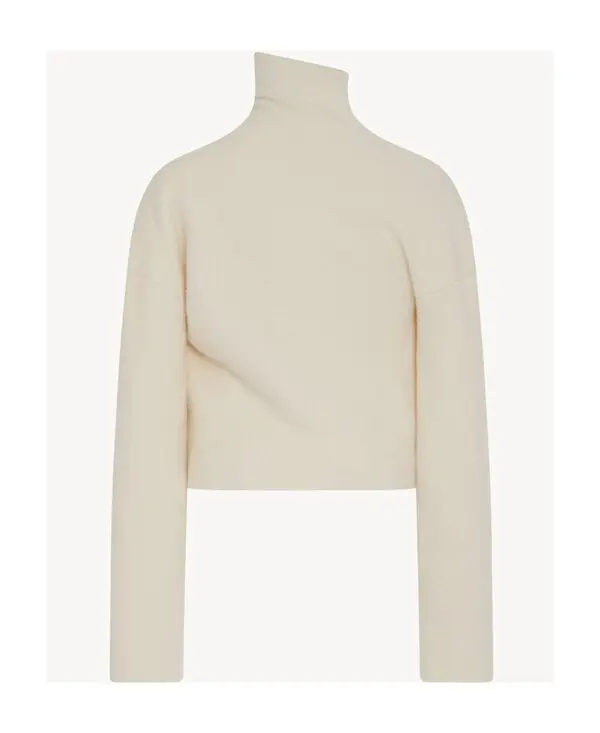 THE ROW High-neck Knitted Jumper With Asymmetrical Detail