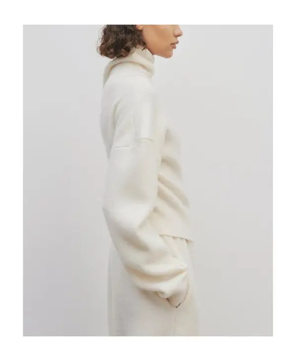 THE ROW High-neck Knitted Jumper With Asymmetrical Detail