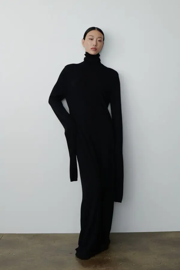 THE ROW High-necked Maxi Dress