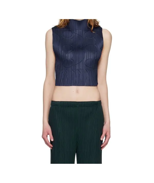 PLEATS PLEASE BY ISSEY MIYAKE Sleeveless Cropped Vest