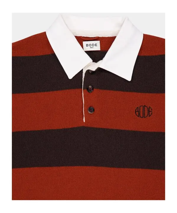 BODE Striped Polo Knit Sweater