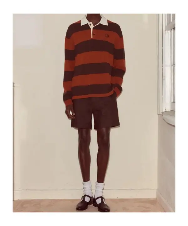 BODE Striped Polo Knit Sweater