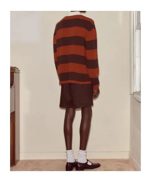 BODE Striped Polo Knit Sweater