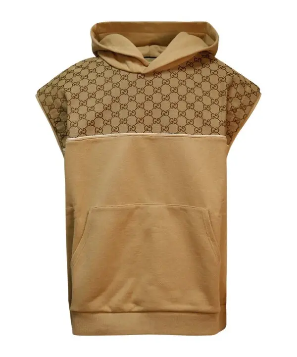 Gucci Sleeveless Monogrammed Hoodie