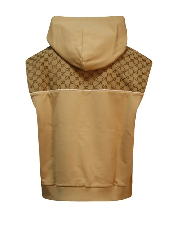 Gucci Sleeveless Monogrammed Hoodie