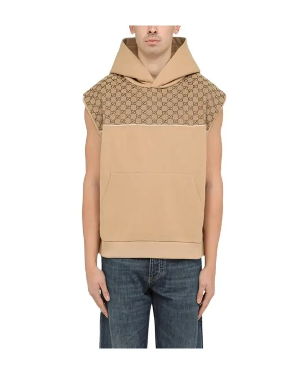 Gucci Sleeveless Monogrammed Hoodie