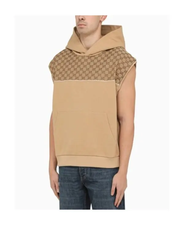 Gucci Sleeveless Monogrammed Hoodie