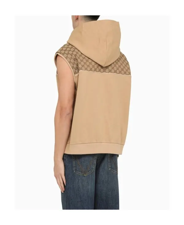 Gucci Sleeveless Monogrammed Hoodie