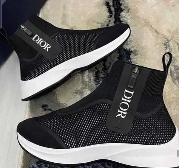Dior Printed Logo High-top Casual Sneakers