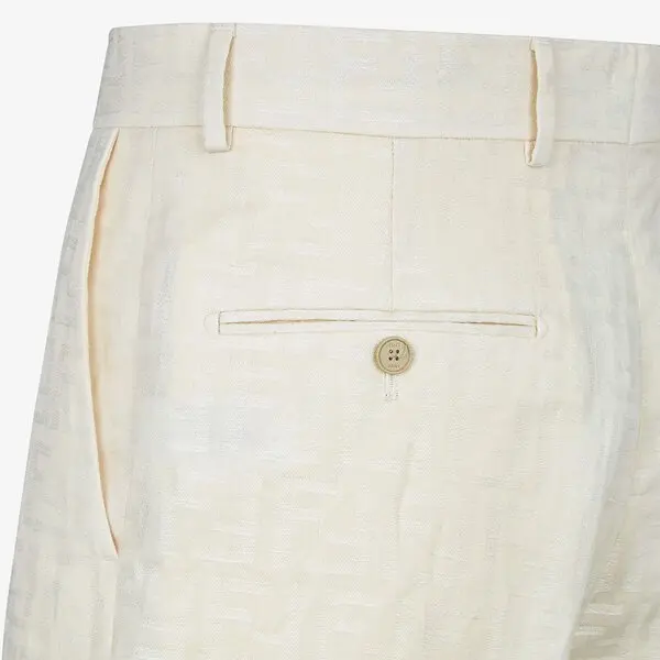 Fendi Ff Jacquard Bermuda Shorts - White