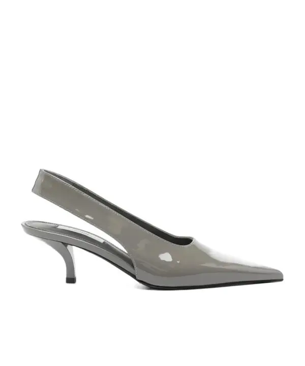 TOTEME Pointed-toe Slingback Pumps - Grey
